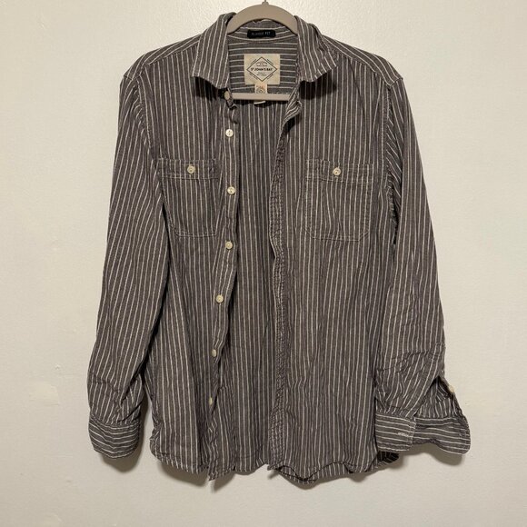 St. John's Bay | Shirts | Vintage Mens St Johns Bay Pinstripe Grey ...